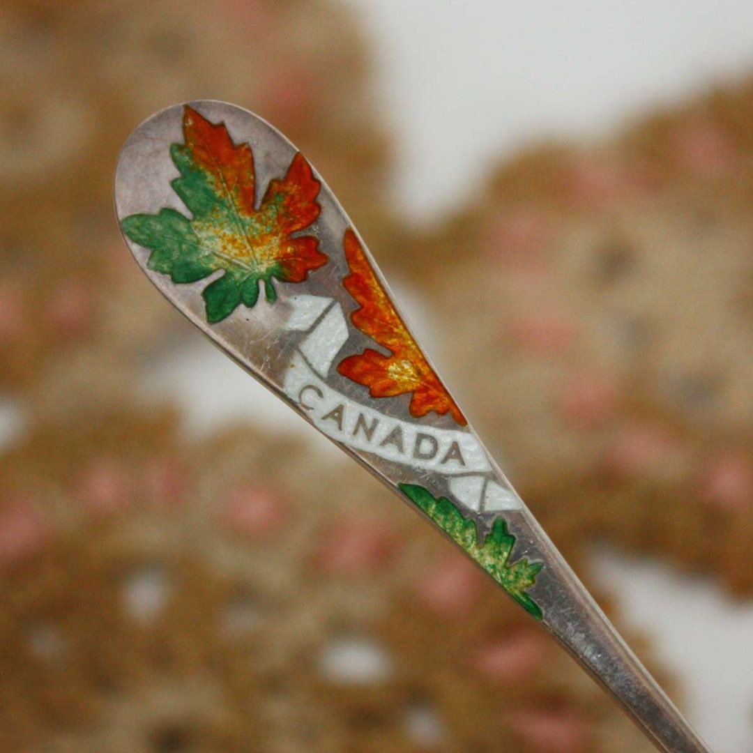 Vintage Victoria Canada Sterling Silver & Souvenir Spoon - Enameled ...