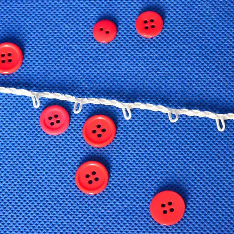 Cream Vintage Button Loop Elastic Trim 0.4 Inches Wide | Etsy