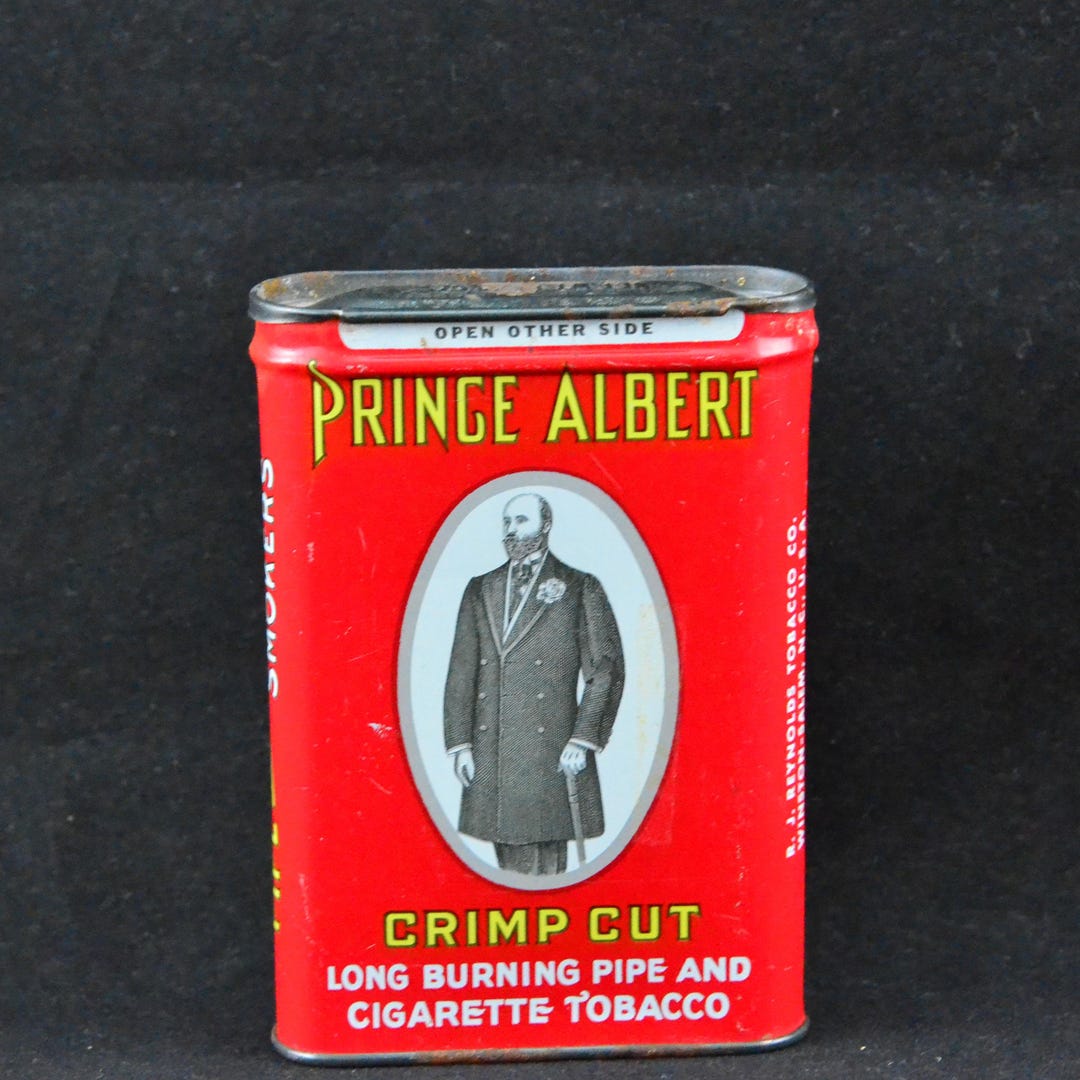 Antique Prince Albert Crimp Cut Cigarette Tobacco Tin - R J Reynolds ...