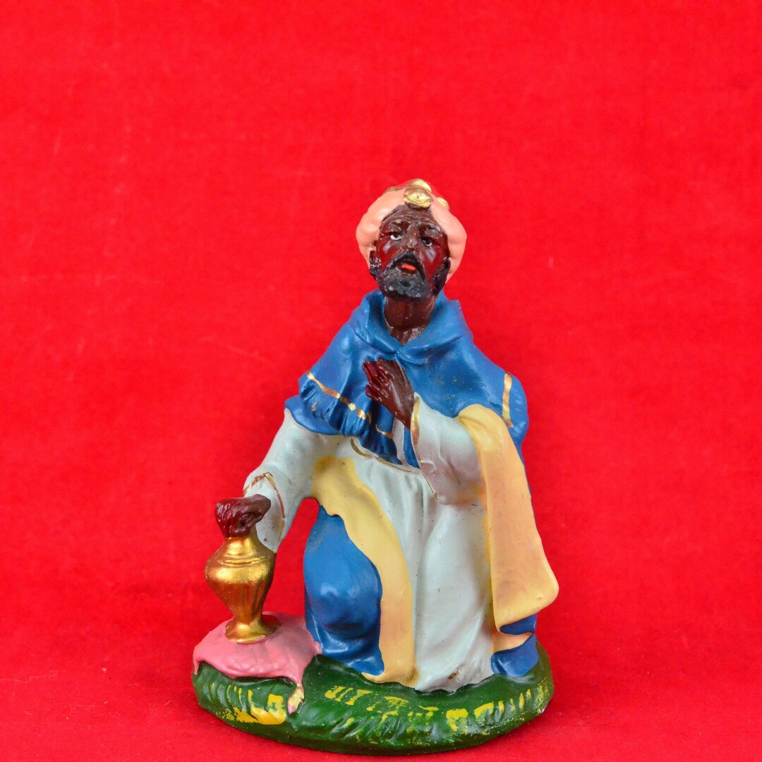 Vintage Christmas Nativity Wise Man or King - Italy - Composite Papier ...