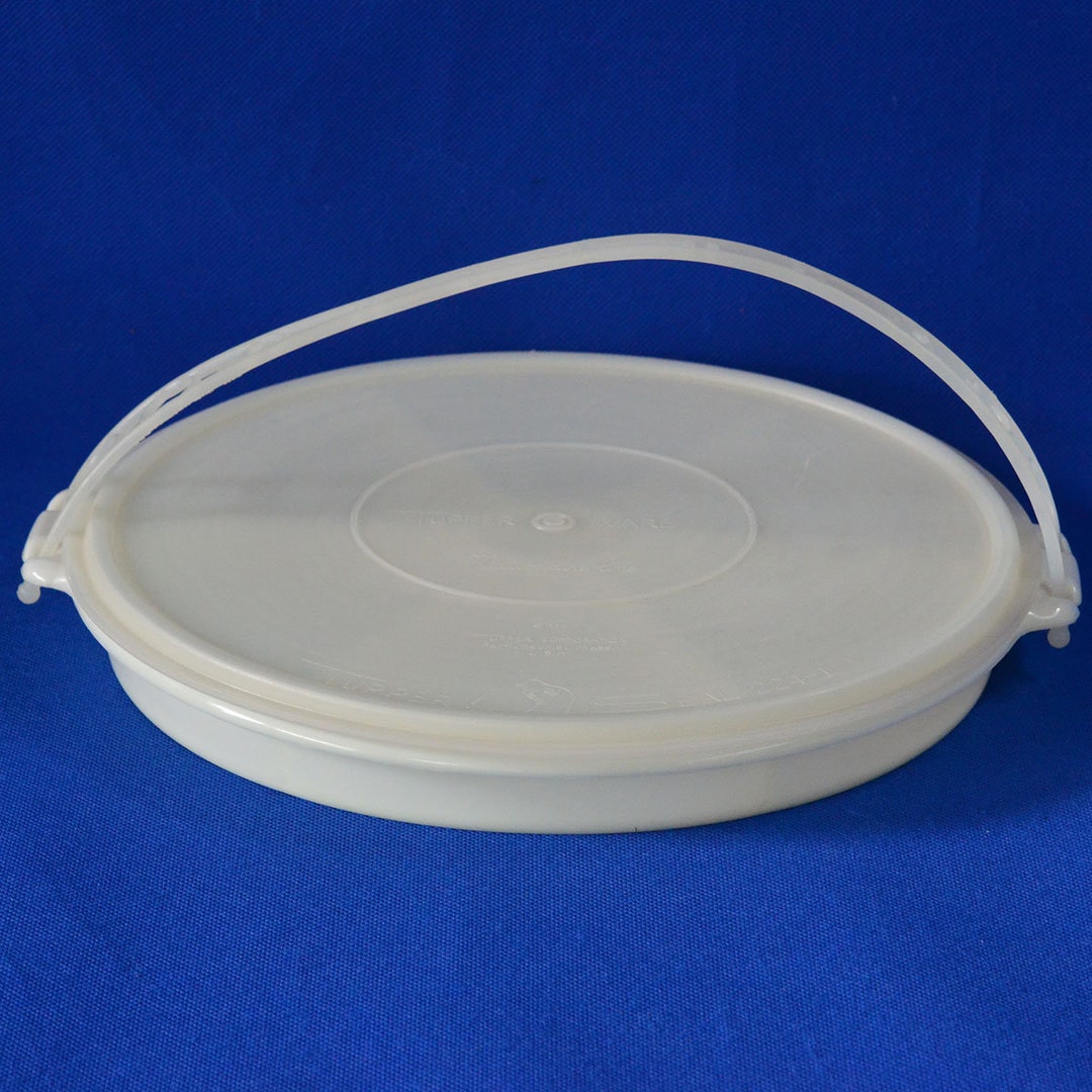 White Tupperware Party Susan Divided Veggie Serving Dish/tray 405 With ...