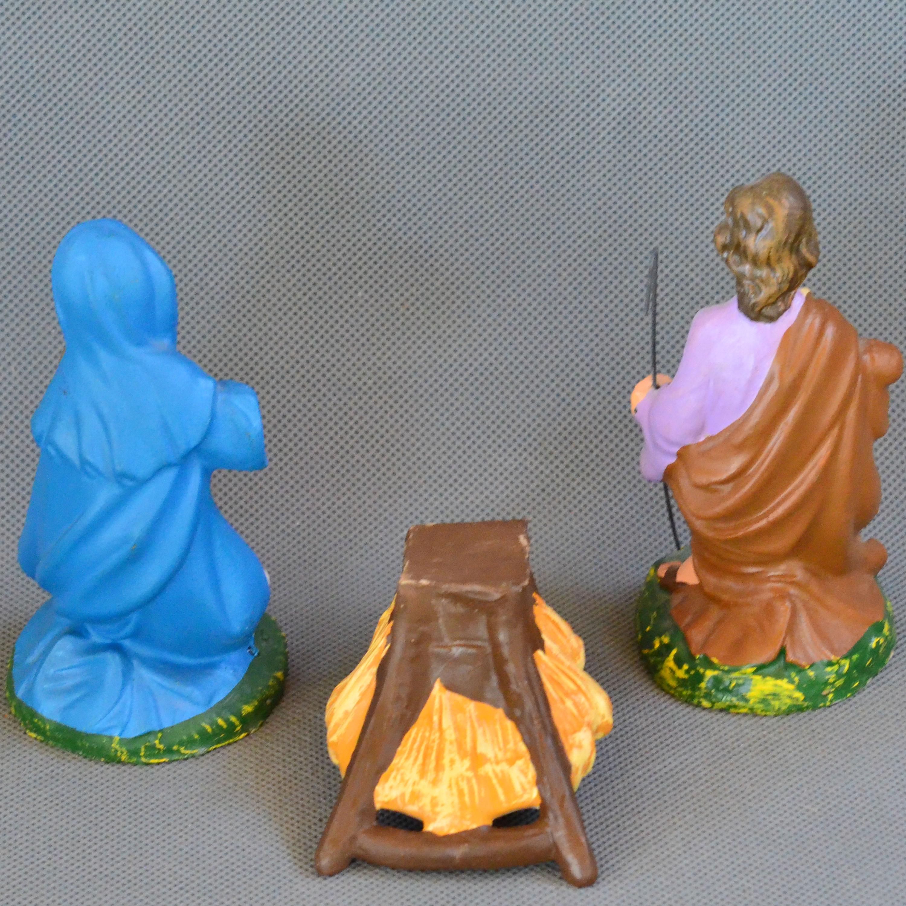 Vintage Christmas Nativity 10 Piece Set - Made in Italy - Composite ...