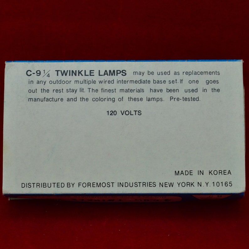 Vintage Green & Yellow Twinkle Lamps Christmas Replacement Light Bulbs ...