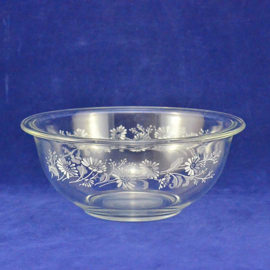 Pyrex Colonial Mist, French Daisy or Floral Daisy Clear Mixing, Nesting ...