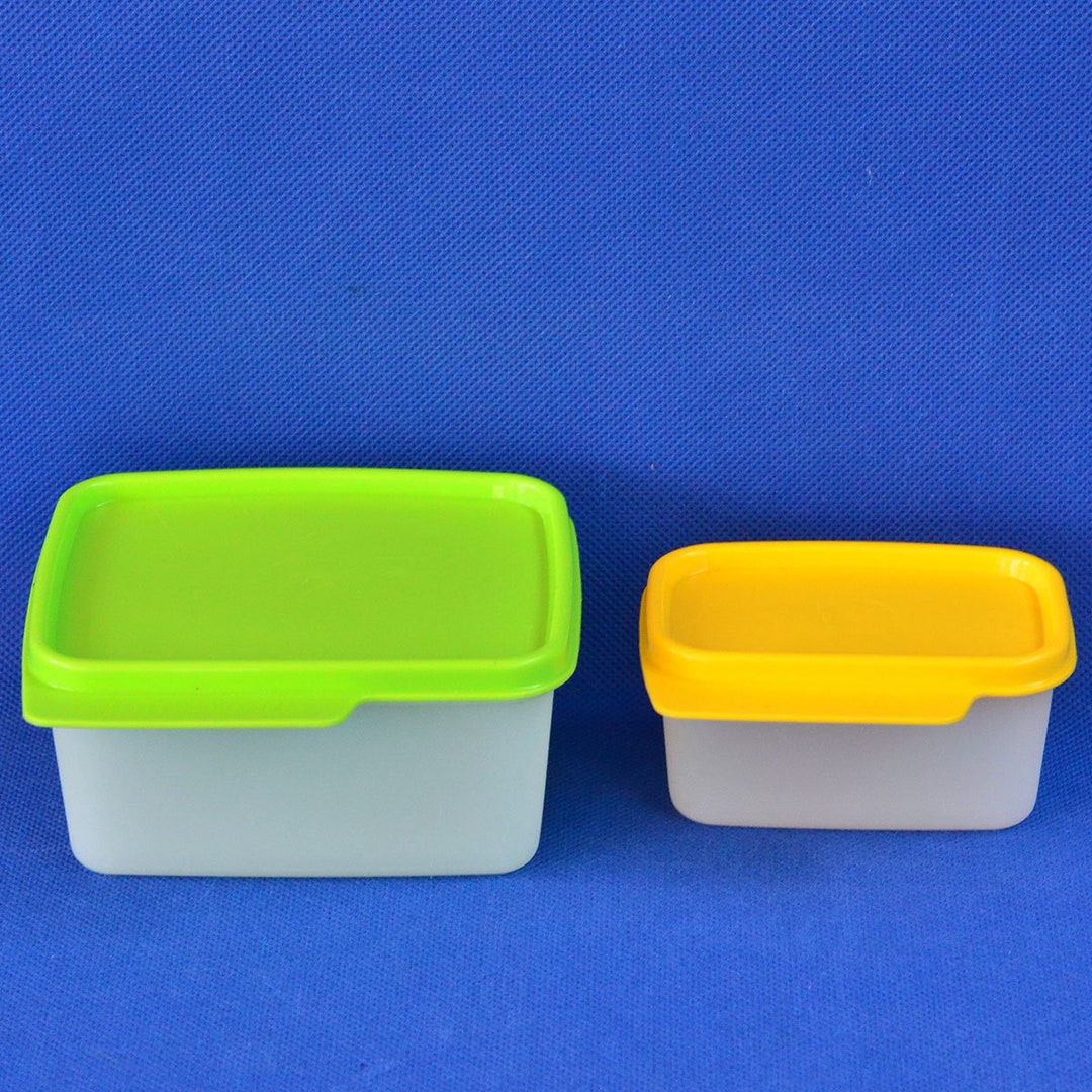 Vintage Tupperware 4 Piece Keeps Tabs Containers With Green Apple ...