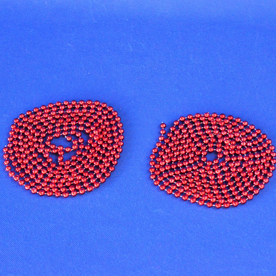 Two Strings of Vintage Red Bead or Ball Garland - 9 Feet Each - Holiday ...