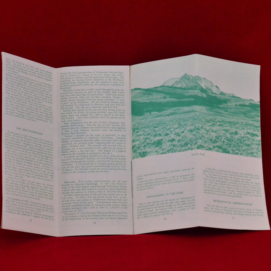 Yellowstone Park Travel Brochure & Map C. 1961 US Department - Etsy