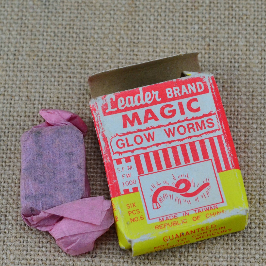 Vintage 1960's Leader Brand Magic Glow Snakes Worms - 4th of July ...