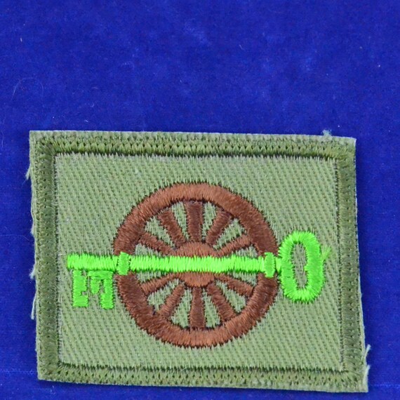 Vintage Quartermaster Wagon Wheel & Key Khaki Rectangle Patch - Etsy