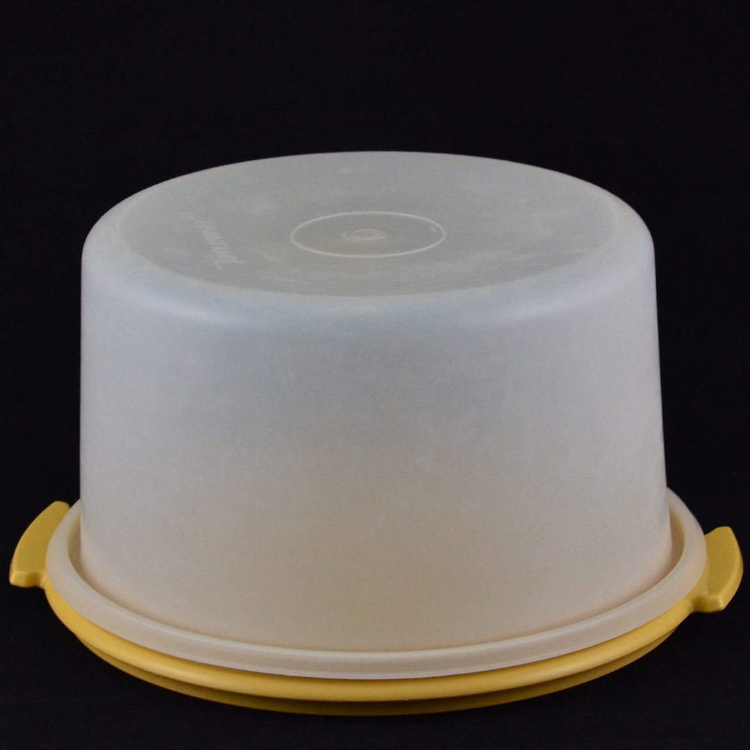 Vintage Tupperware Harvest Gold Cake Taker 684 With Opaque Lid 683 Pie ...