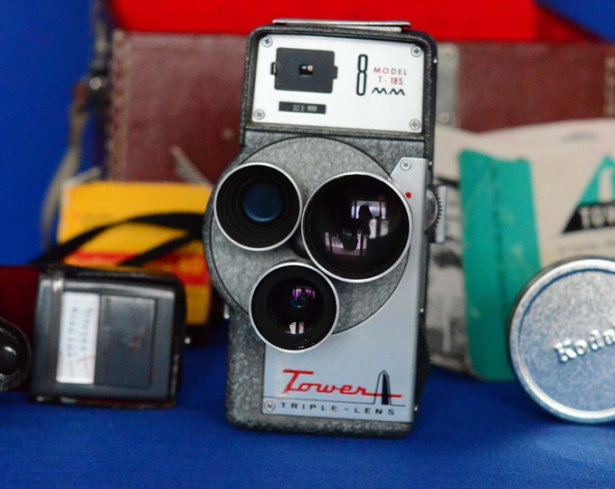 Sears Tower T-185 8mm Movie Camera - Revere Camera Co. - Triple Lens ...