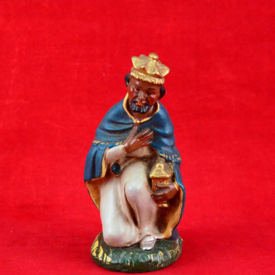 Vintage Christmas Nativity Wise Man or King - Italy - Composite Papier ...