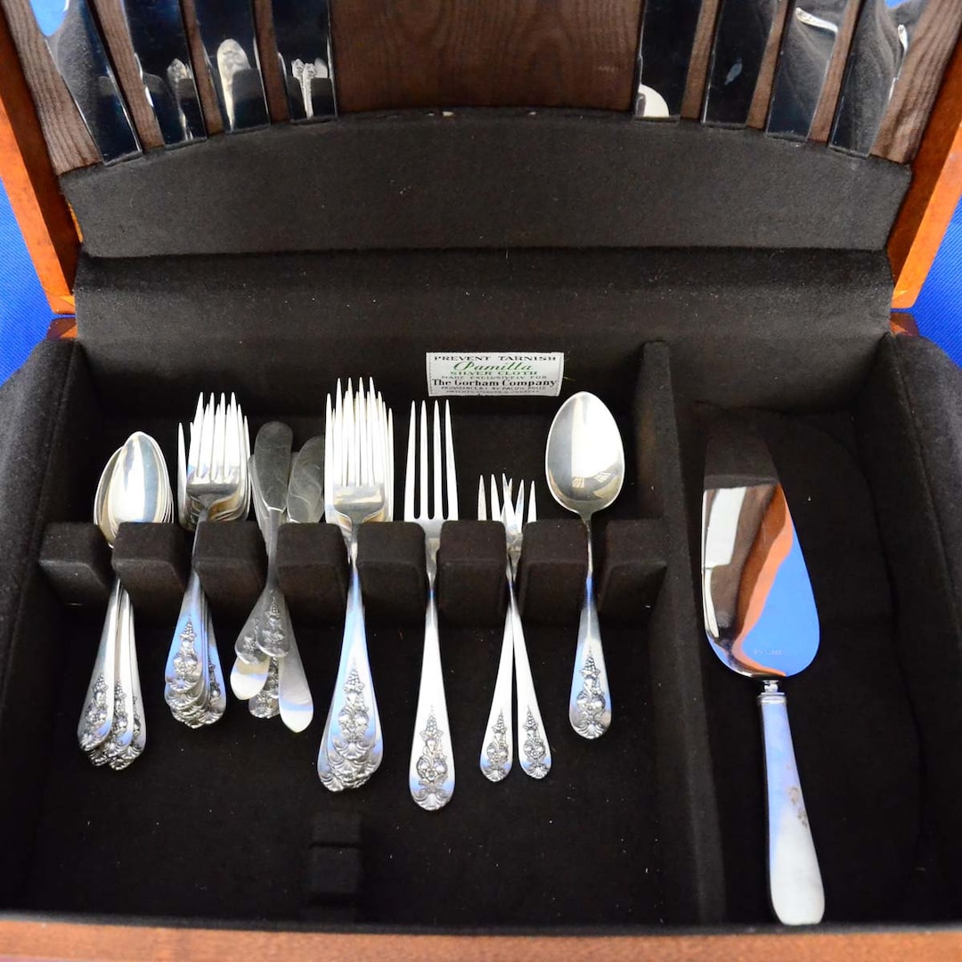 RESERVED FOR GG - Pendant of Fruit Sterling Silver Flatware Service by ...