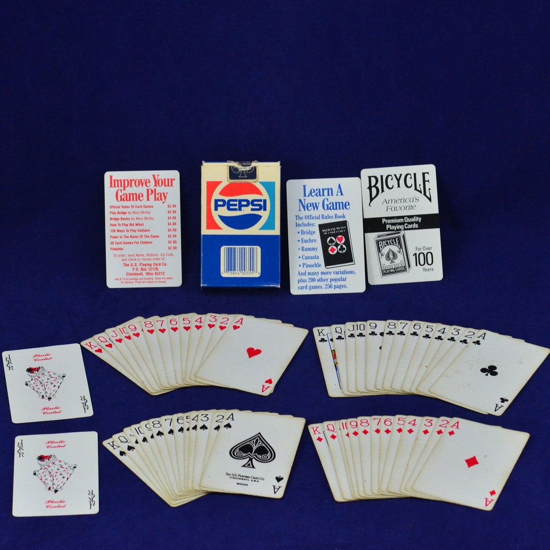 Pepsi Bicycle and Bee Playing Cards Deck US Playing Card Co - Etsy