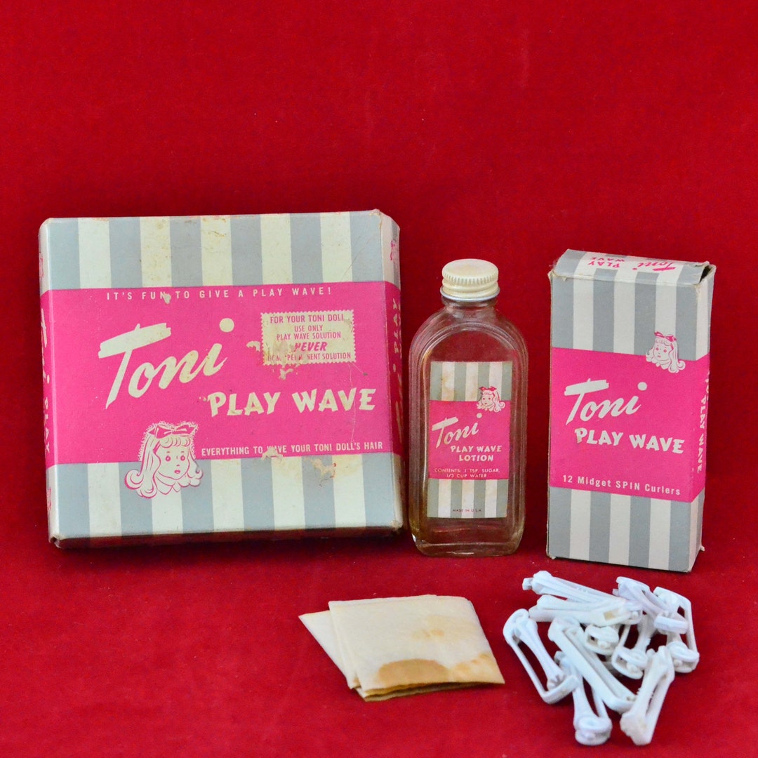 Vintage IDEAL Toni Doll's Play Wave Set - 11 Midget Spin Curlers, End ...