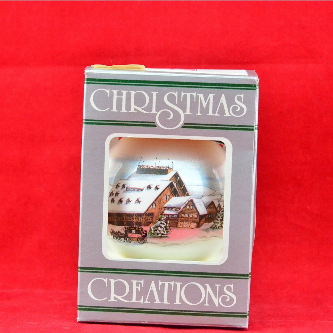Vintage Hamilton Stores Yellowstone National Park Christmas Satin Sheen ...