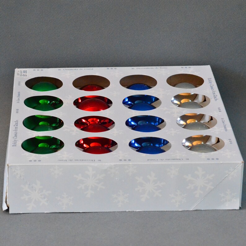Set of 16 Rauch Holiday Classics Multi Color Mercury Glass Christmas ...