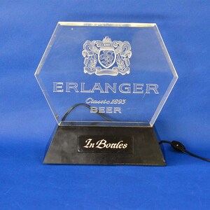 Erlanger Classic 1893 Beer Lighted Sign Advertising Display Jos Schlitz ...