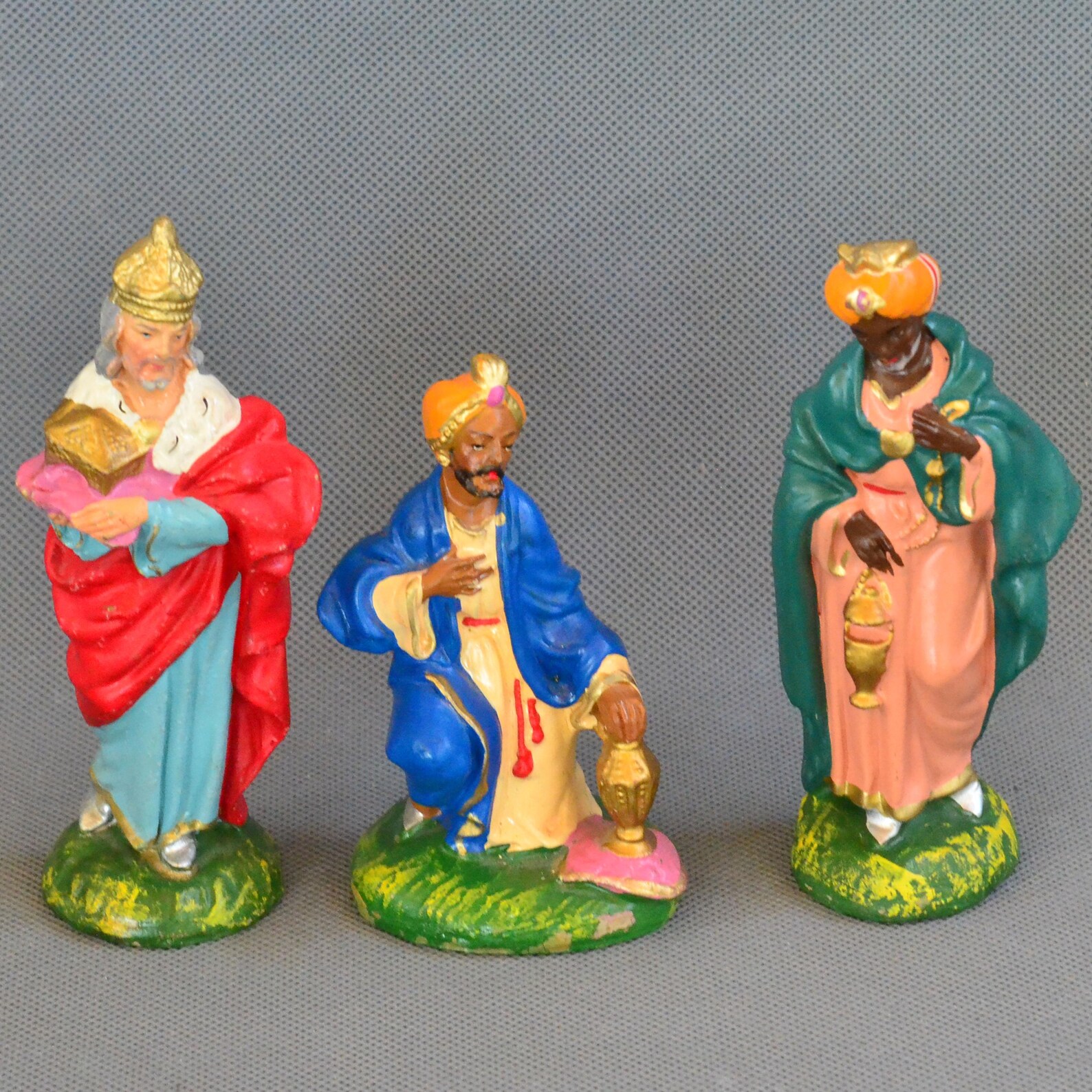 Vintage Christmas Nativity 10 Piece Set - Made in Italy - Composite ...