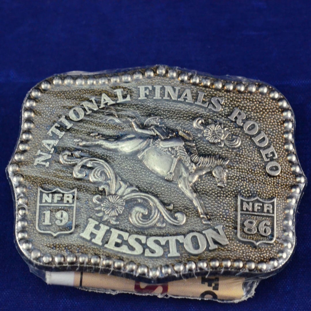Hesston 1986 NFR Rodeo Miniature Child's/ladies Belt Buckle - National ...