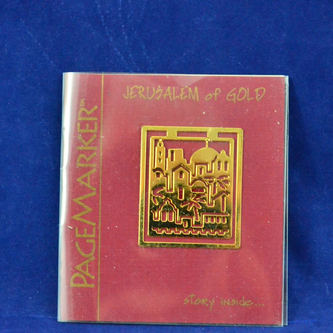 Vintage Jerusalem of Gold Page Marker or Bookmark & Story - 24K Gold ...