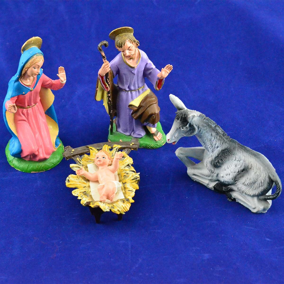 Mid-Century Fontanini Nativity Shepherd Boy Playing Flute with Dog Figurine Made in Italy ...