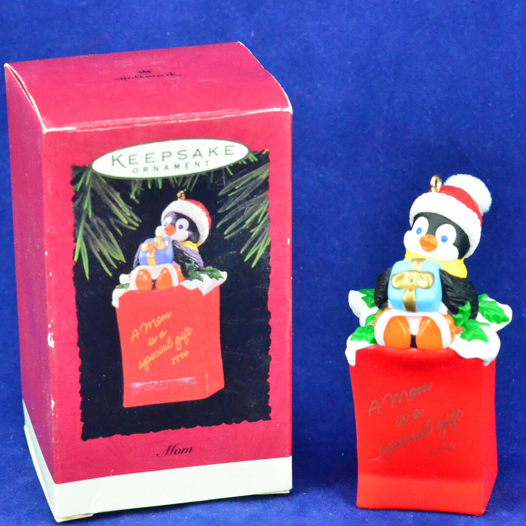 Hallmark Mom is A Special Gift 1996 Penguin Christmas Tree Ornament ...