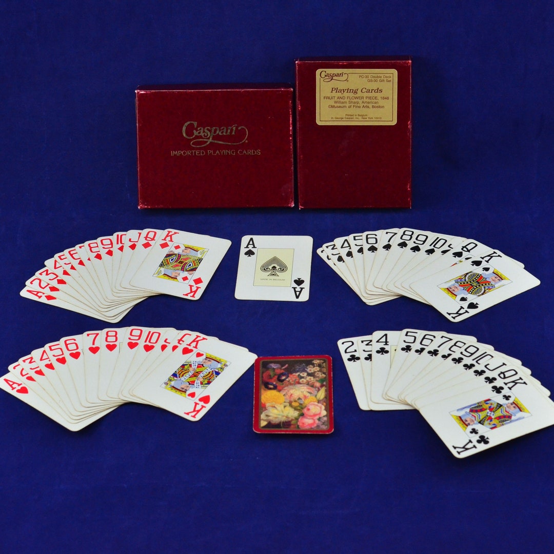 Double Deck of Caspari Playing Cards - Fruit and Flowers Piece 1848 ...