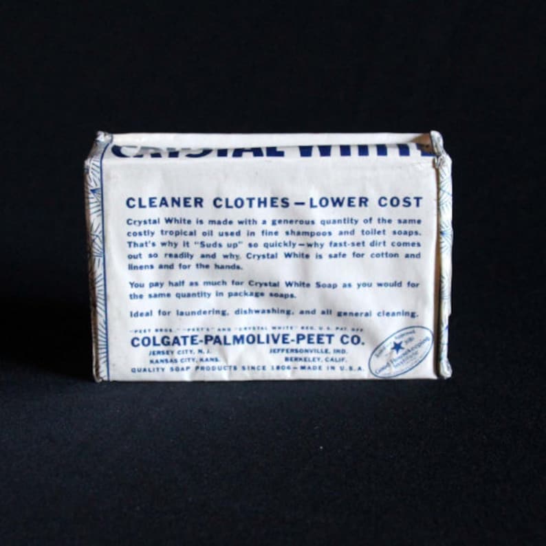 Crystal White Family Soap by Colgate-palmolive-peet - Vintage Washing ...