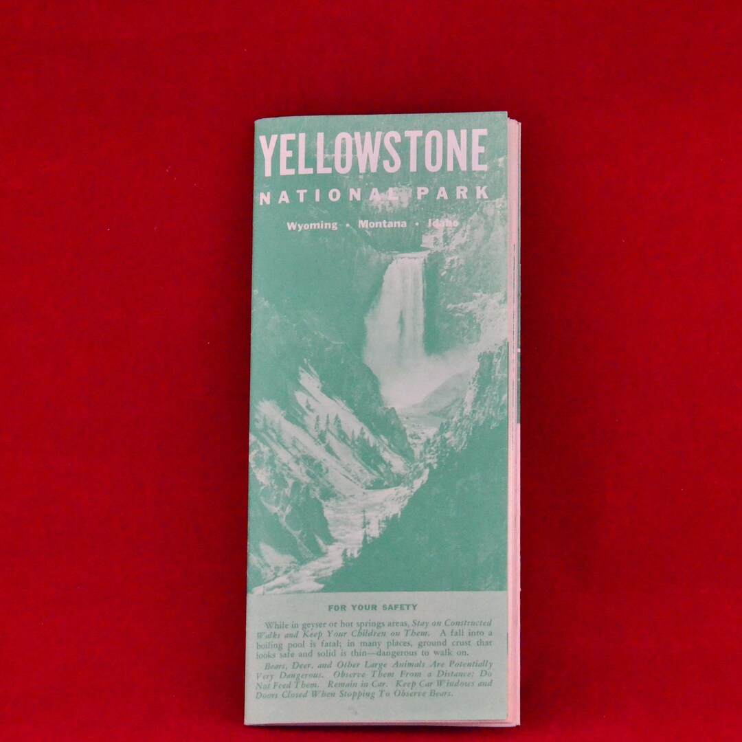 Yellowstone Park Travel Brochure & Map C. 1961 - US Department of ...