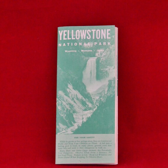 Yellowstone Park Travel Brochure & Map C. 1961 US Department - Etsy