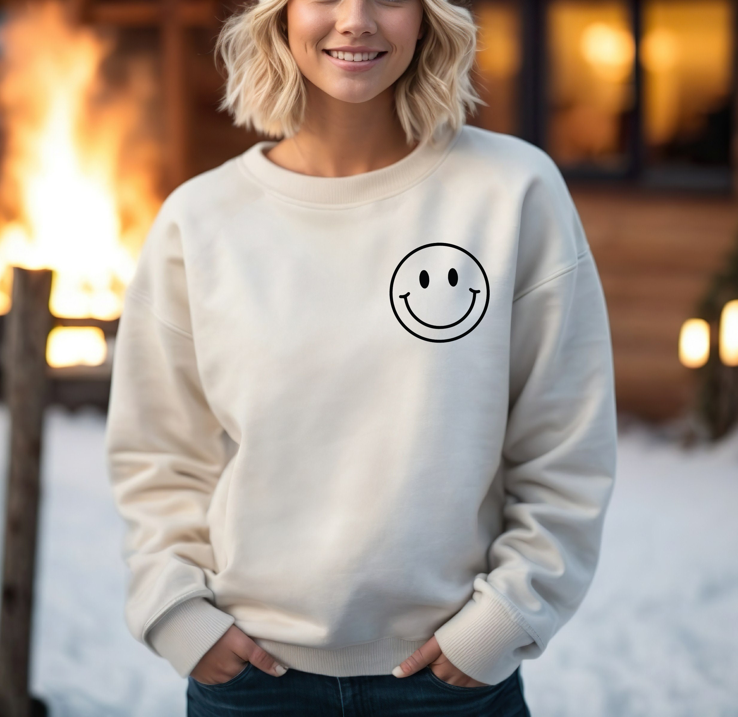 Smiley Face Sweatshirt,retro Smile Face Shirt,happy Faces Hoodie,trendy ...