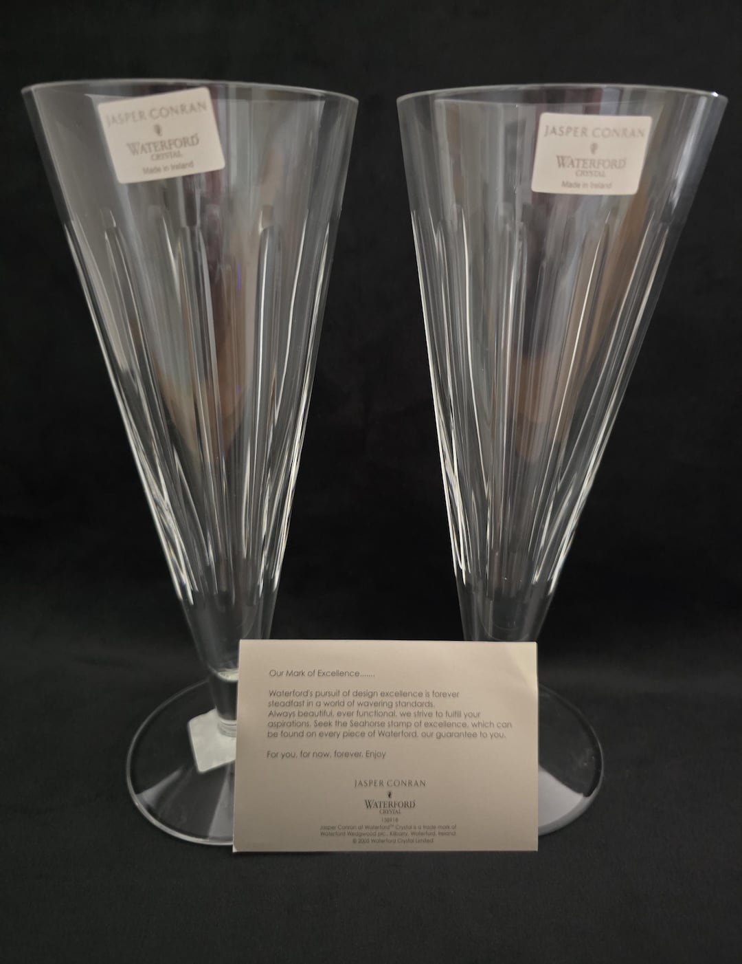 Boxed Pair New Waterford Crystal Jasper Conran Shine Wine Long Drinks ...