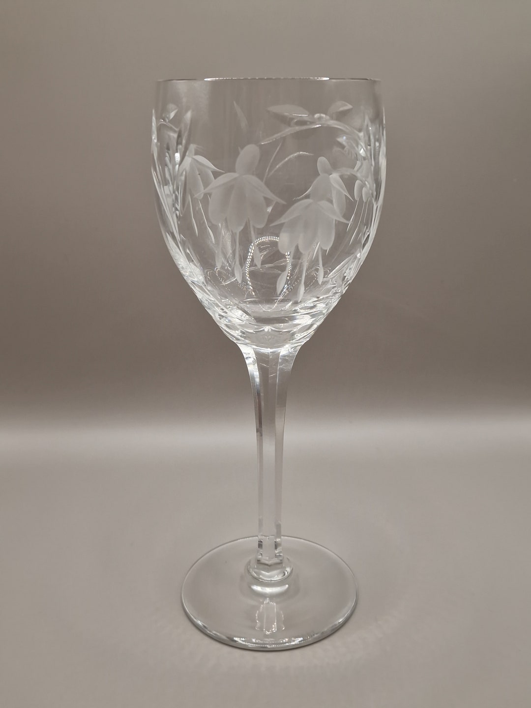 Stuart Crystal Cascade Claret Wine Glass Signed 7 5/8" - Etsy