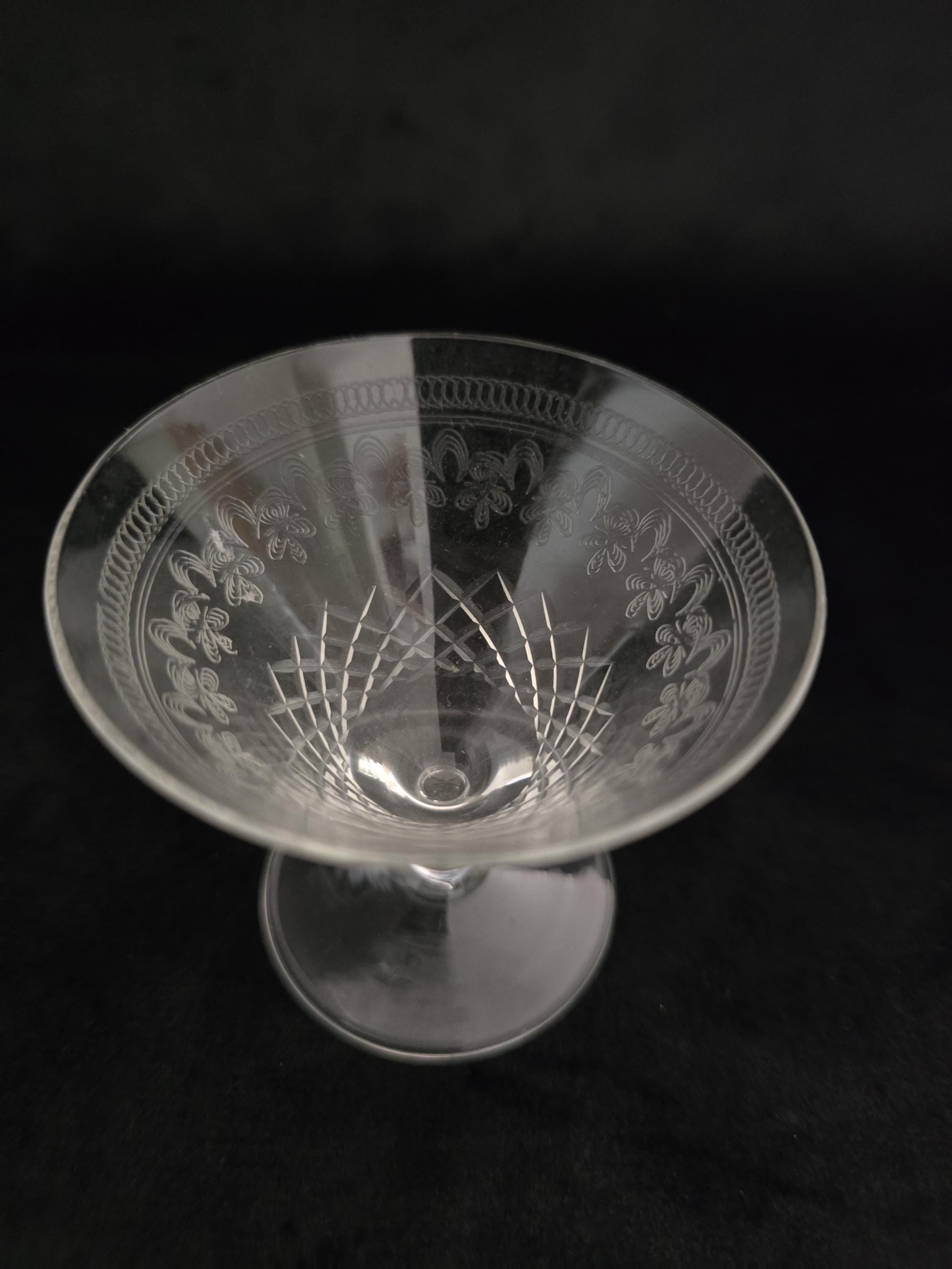 Art Deco Pall Mall Cut and Etched 1920s Cocktail Glass 2 1/2 65mm 1st ...