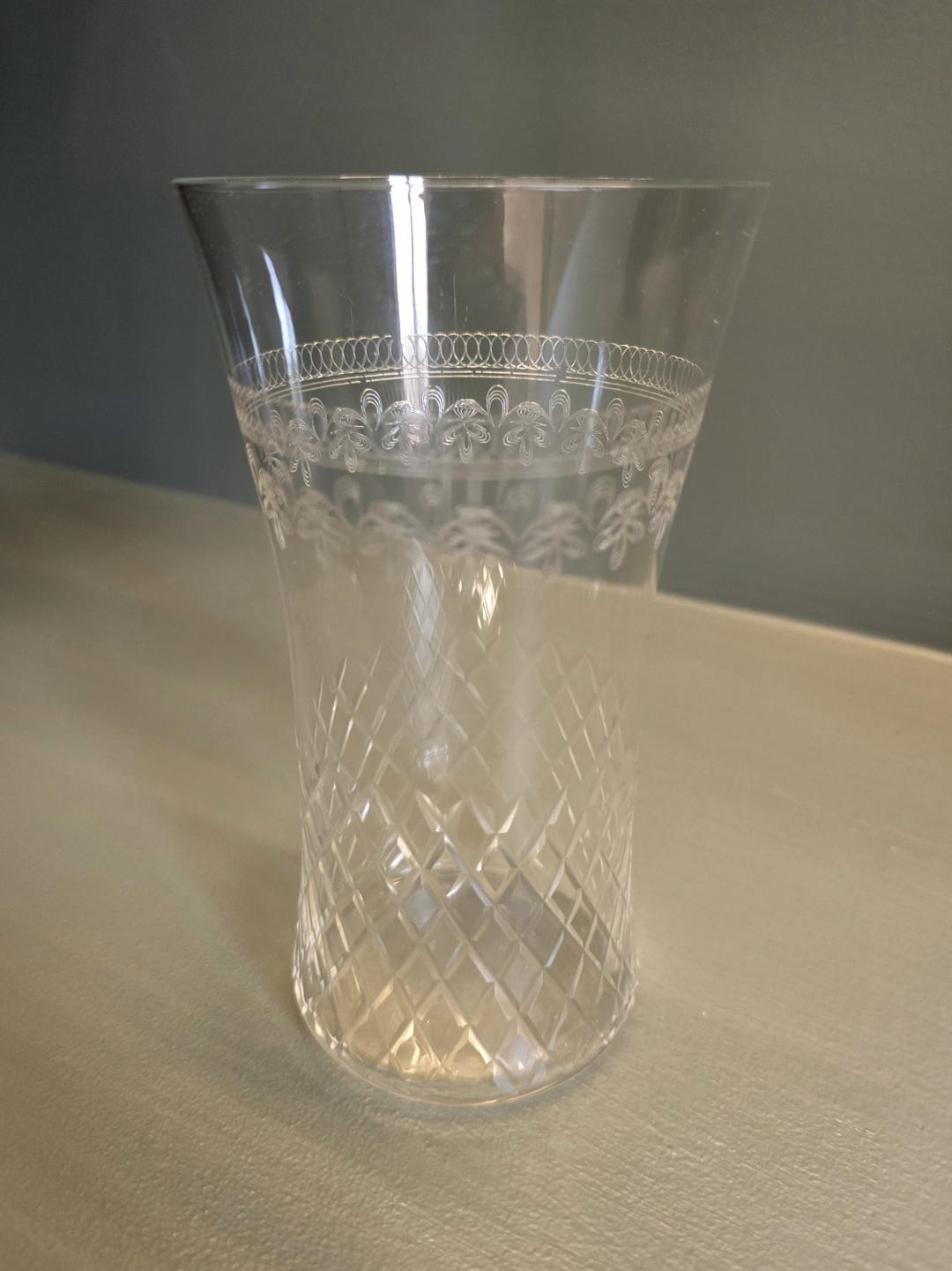 Large Pall Mall Cut and Etched Water Glass Standing 5 1/2" Rare Size - Etsy