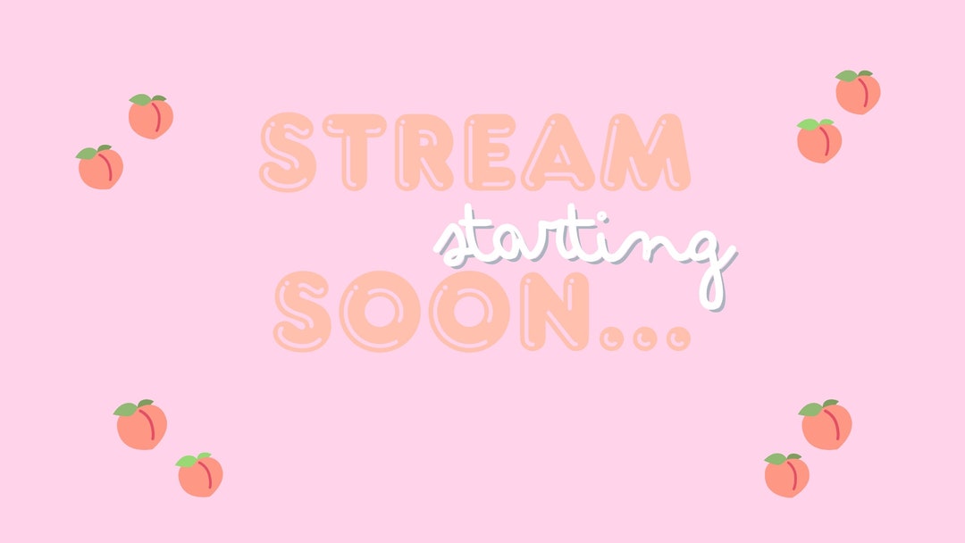 3 ANIMATED Stream Overlays Cute Peach Pink Simple Panels 1920 X1080 - Etsy