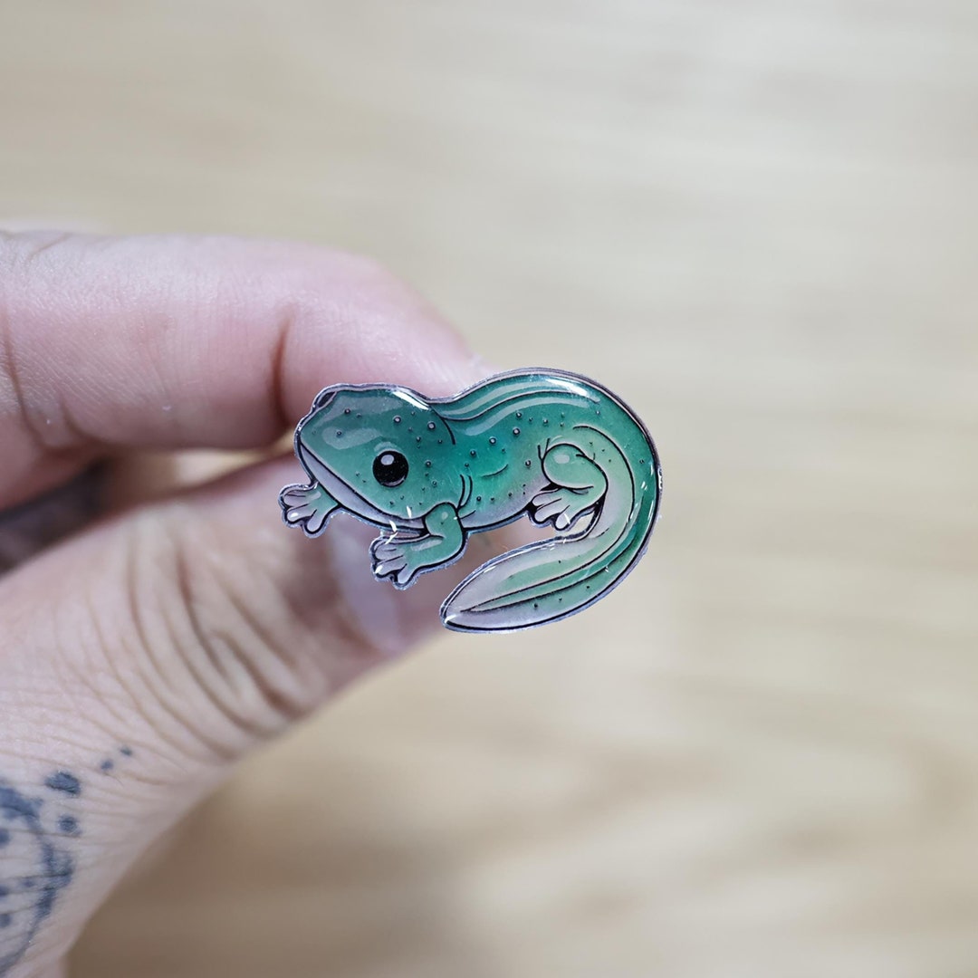 Tadpole Pin, Handmade, Custom UV Resin Pin, Cute Animal Pin ...