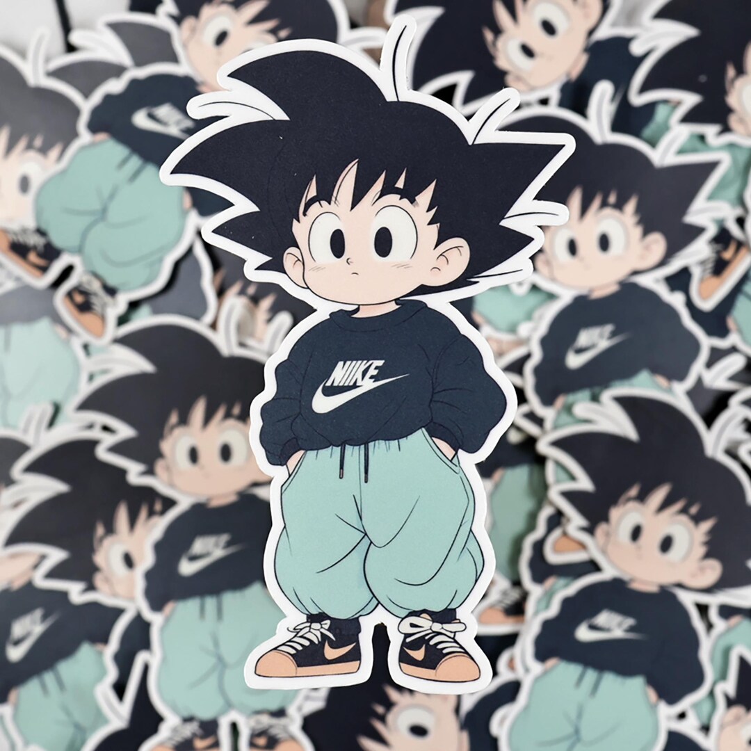 Chibi Saiyan Warrior Tracksuit Sticker, Anime Matte or Glossy Vinyl ...