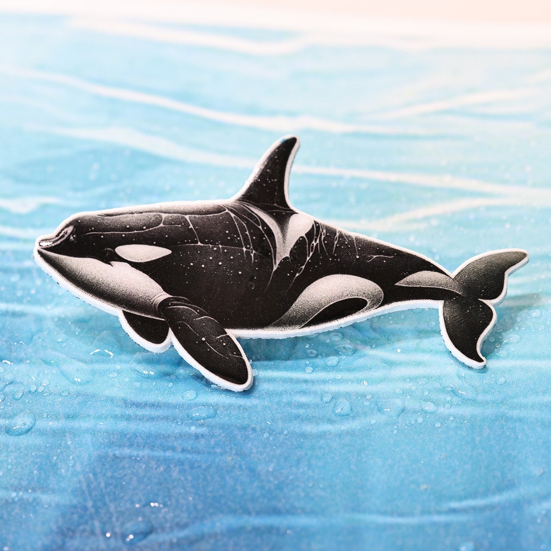 Orca UV Resin Pin, Creatures of the Sea Pins, Orca Pin, Custom and Handmade - Etsy