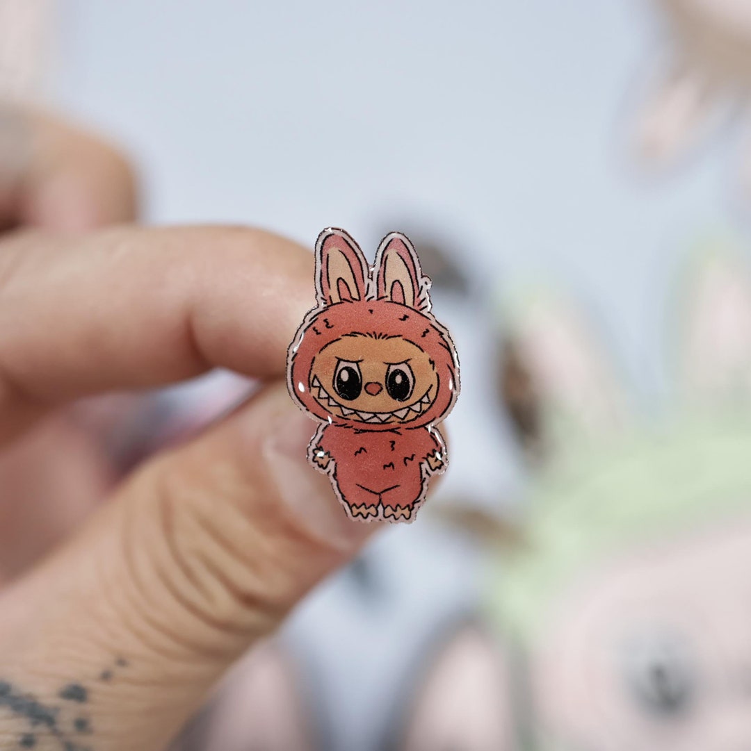 Lychee Berry Labubu Pin Handmade UV Resin, Custom Art Gift ...