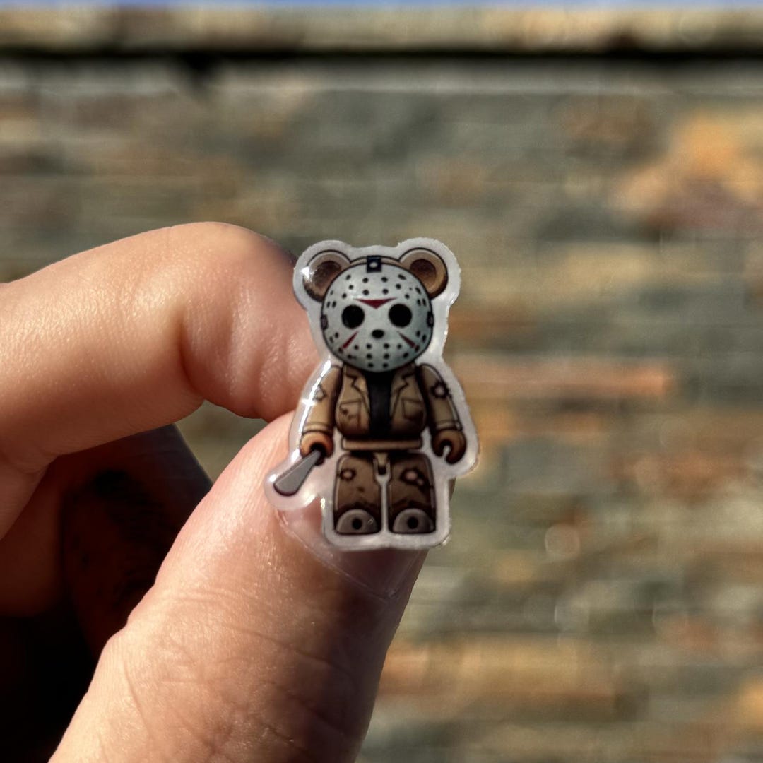 Jason Voorhees Pin, Bearbrick Inspired Horror Icon Pins, for Halloween ...