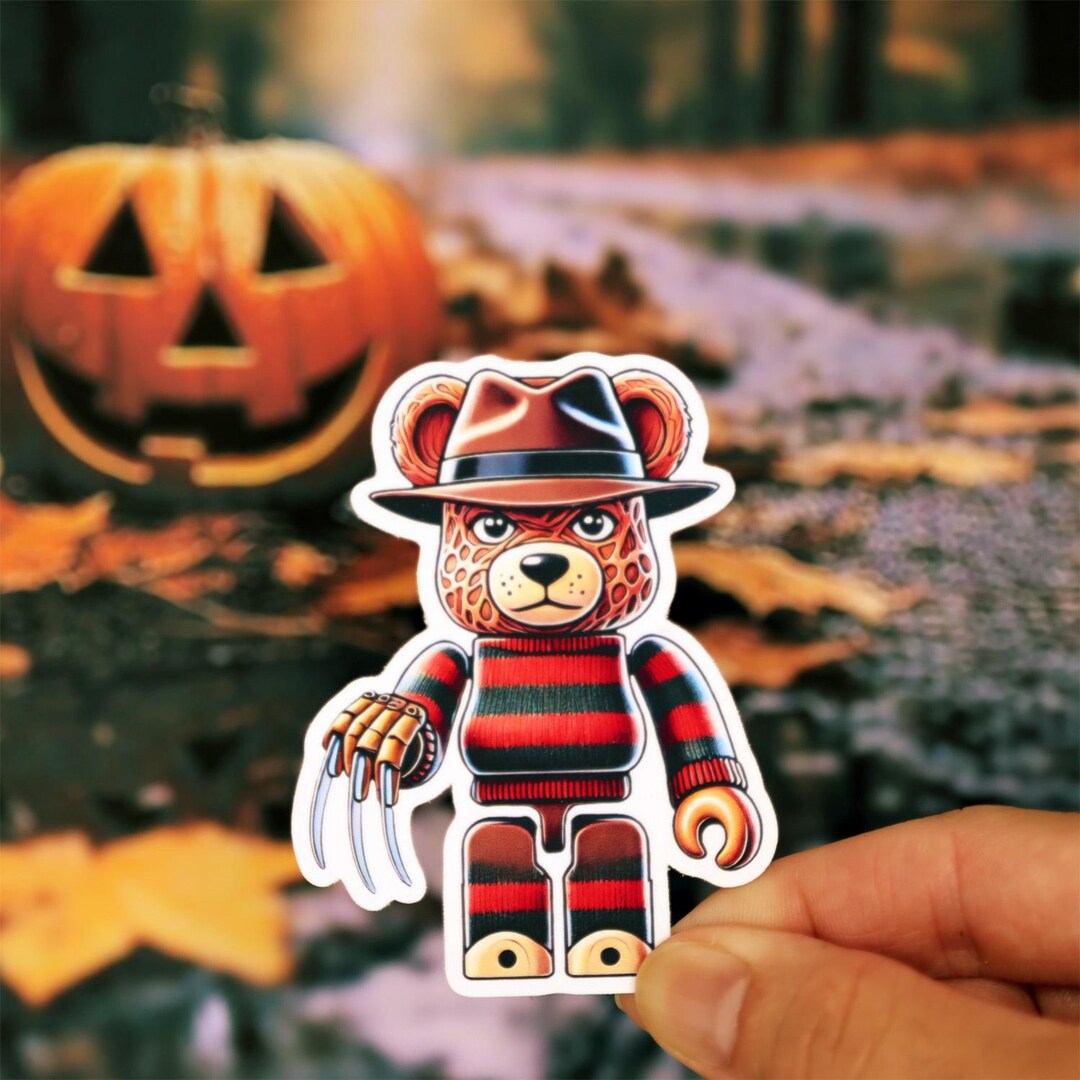 3 Freddy Horror Icon Sticker Berbrick Inspired Vinyl Decals Spooky Cute ...
