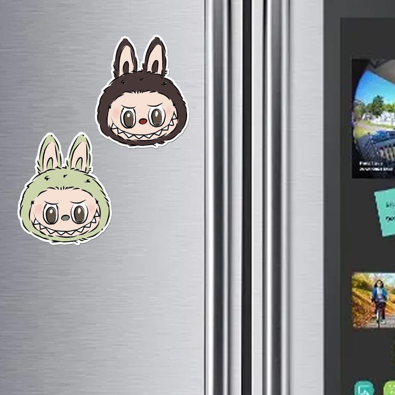 Personalized Custom Glossy Labubu-themed Magnets Featuring 7 Unique ...
