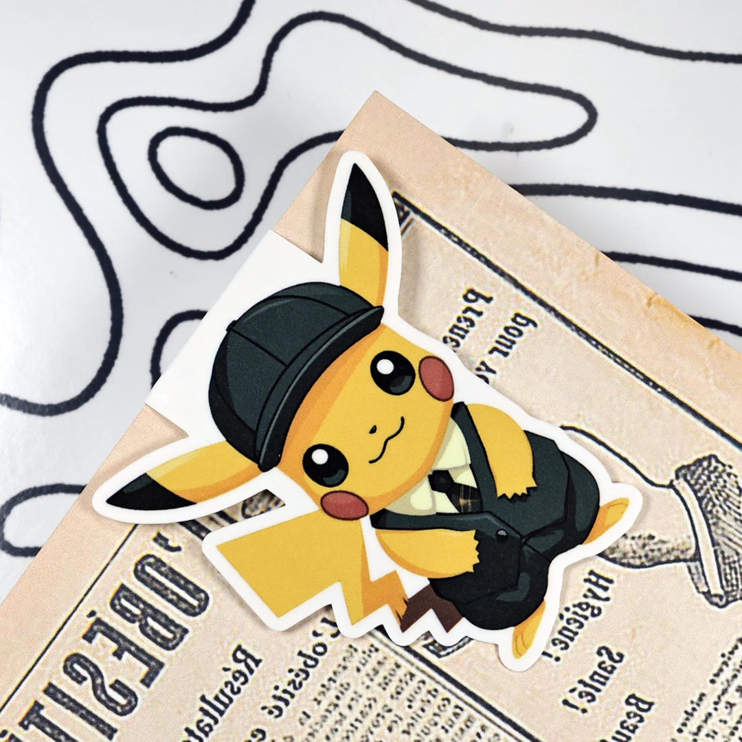 Sir Pikachu Magnetic Bookmark Cute Pokemon Page Marker, Pikachu in Suit ...