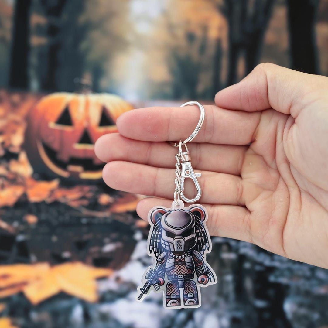 Predator Teddy Berbrick Inspired Horror Icon Keychain 2 Collectible ...