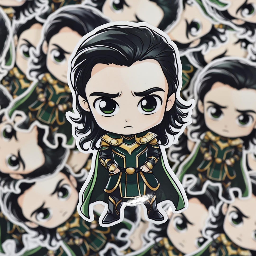 Chibi Trickster God Inspired Sticker, Matte or Glossy Vinyl Decal ...