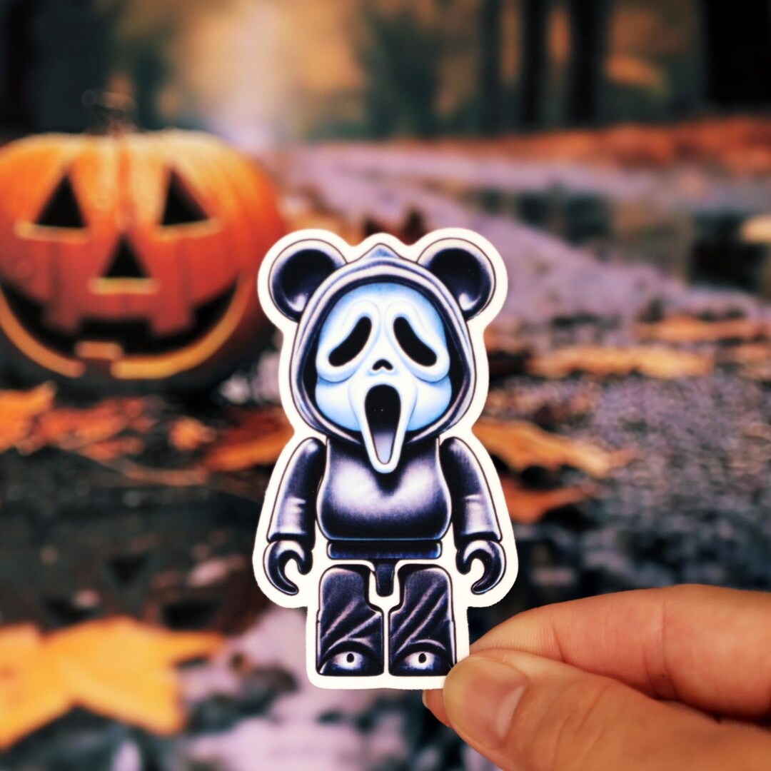 3 Ghostface Horror Icon Sticker Berbrick Inspired Vinyl Decals Spooky ...