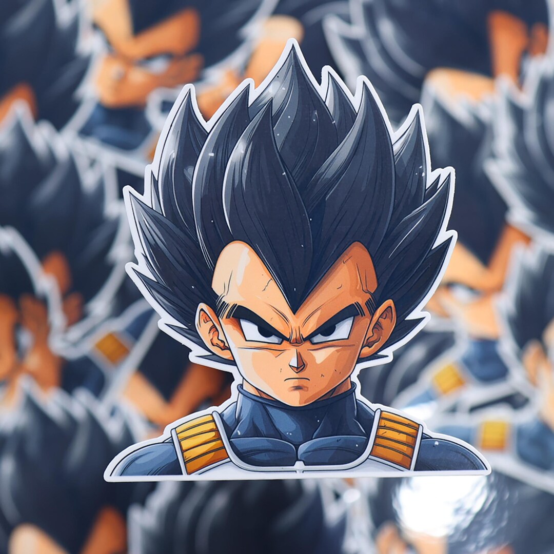 Vegeta From Dragon Ball Z Sticker, Custom Handmade Anime Gift ...