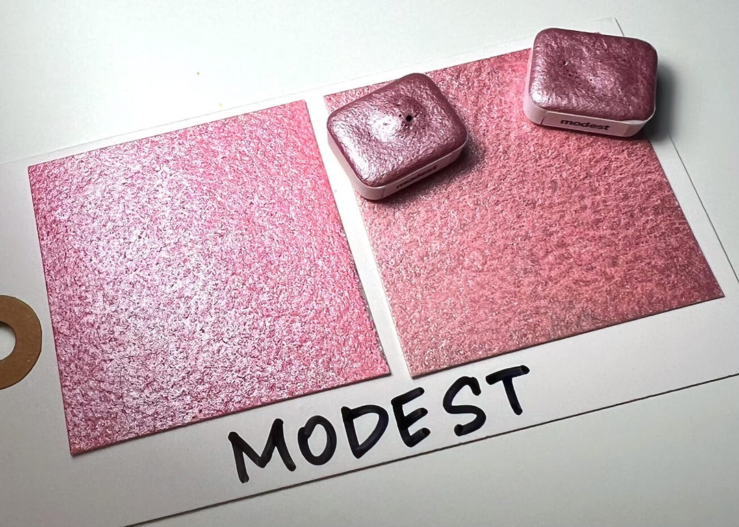 MODEST Quarter Pan Metallic Watercolor Paint LE Vegan Binder - Etsy